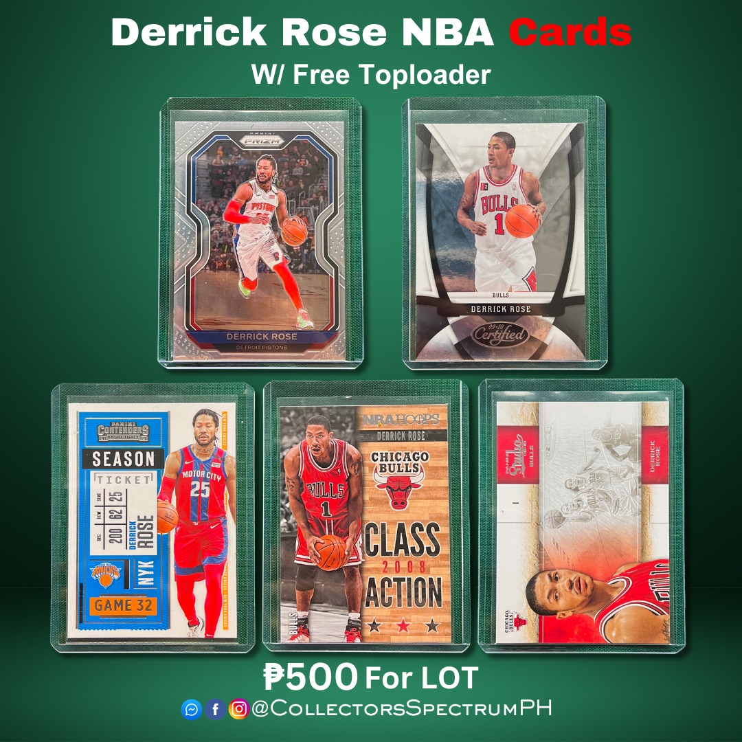 Derrick Rose NBA Cards - LOT Prizm, Certified, Contenders, Hoops ...