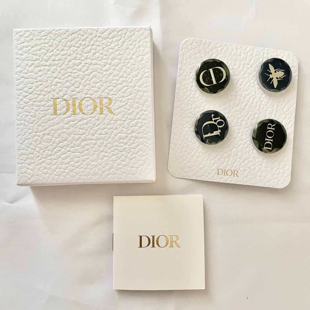 Dior 4pc exclusive pins pin’s set accessory gift set, Women's Fashion ...