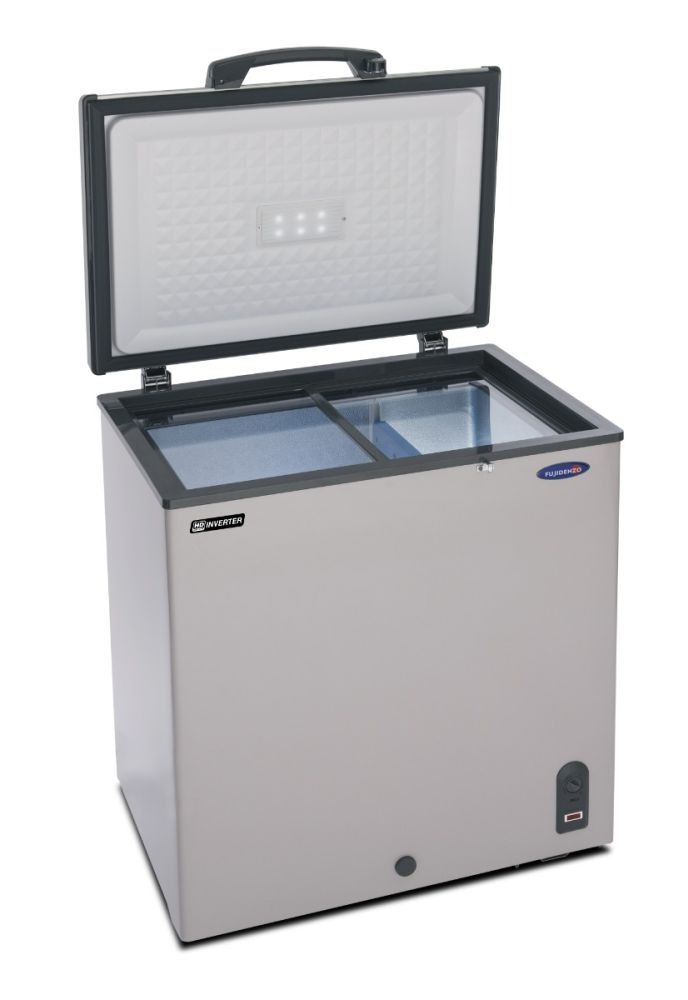 Fujidenzo 5.5 cu. ft. HD Inverter Dual Function Solid Top w/ Sliding Glass Cover Chest Freezer ...