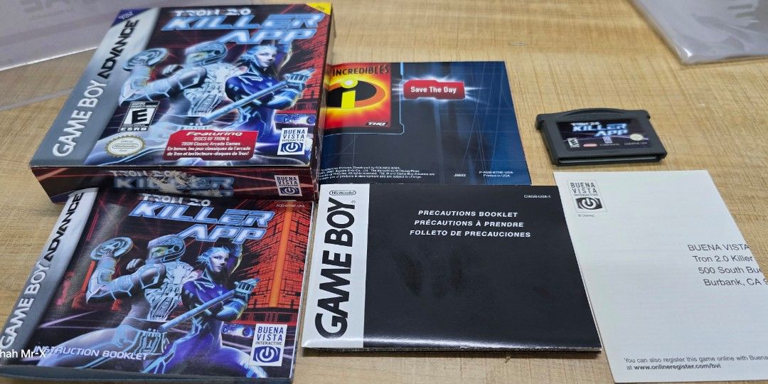 Gameboy Advance Tron 2.0 Killer App Original Game Complete with ...