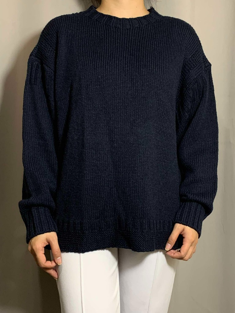 GU MEN'S LOW GAUGE GUSSET SWEATER (Wool blend), Men's Fashion, Coats ...