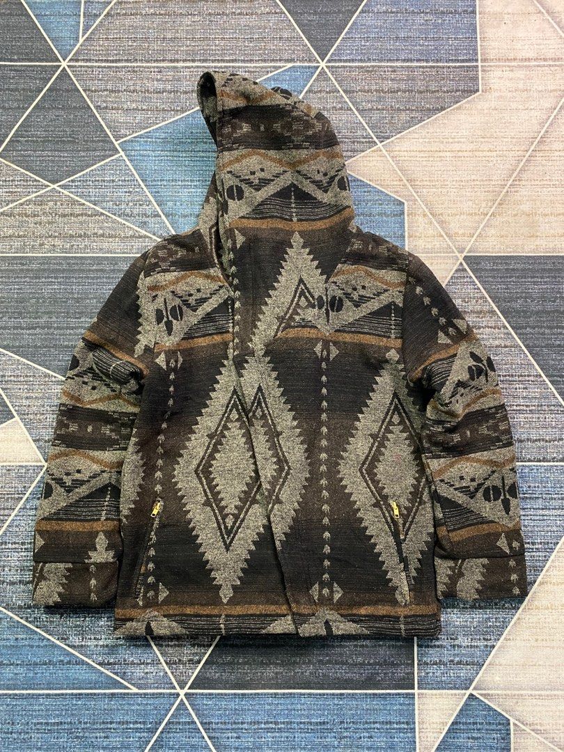 HB Aztec Native Navajo Pattern Hooded Jacket, Women's Fashion, Coats ...