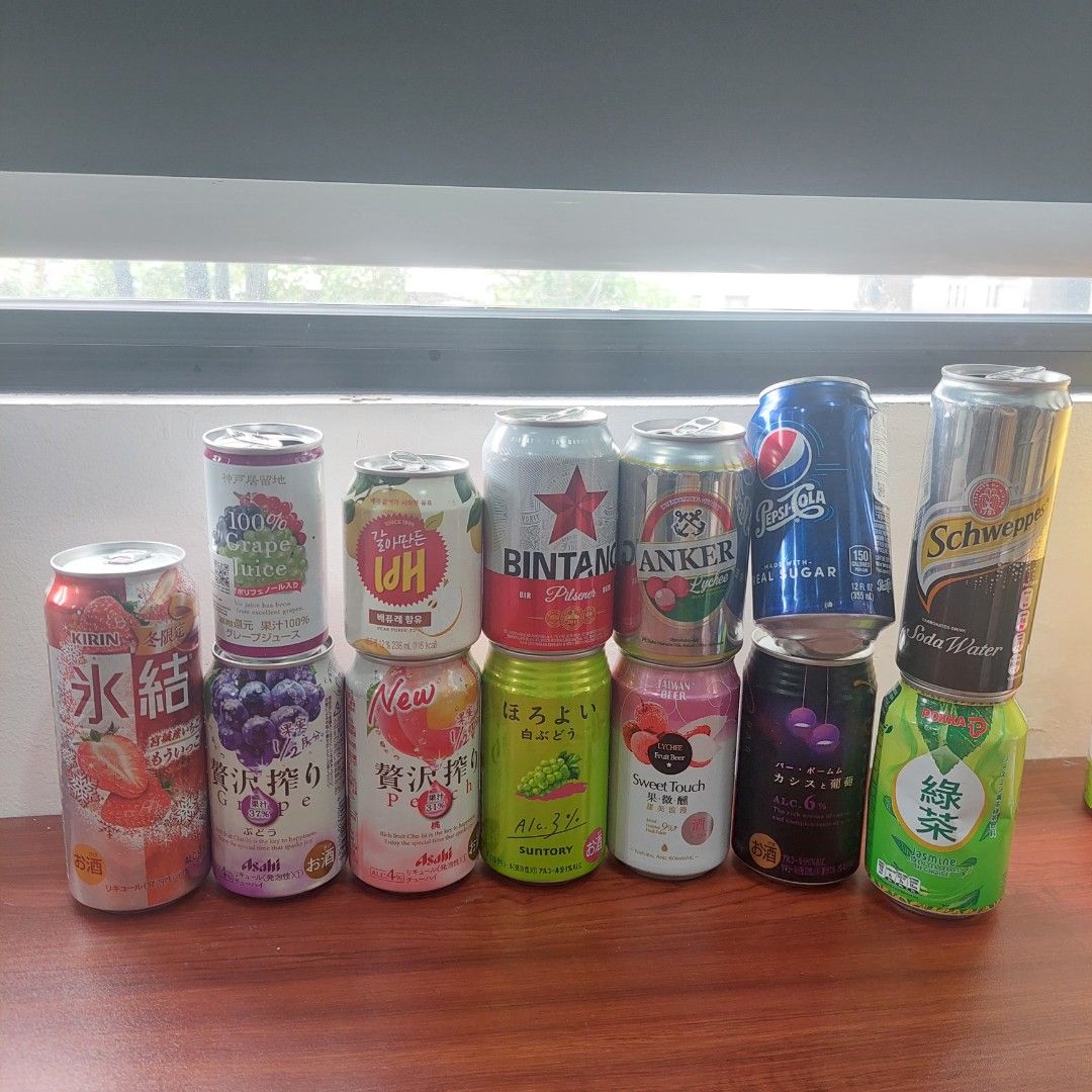 KALENG KOSONG MINUMAN BEER JUS SODA UNTUK DISPLAY KERAJINAN PRAKARYA ...