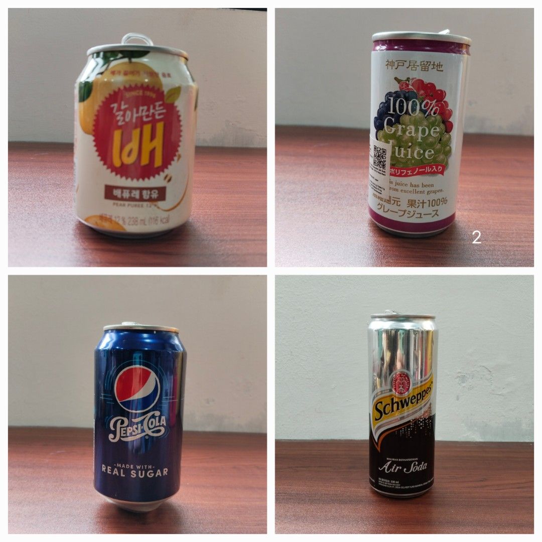 KALENG KOSONG MINUMAN BEER JUS SODA UNTUK DISPLAY KERAJINAN PRAKARYA ...