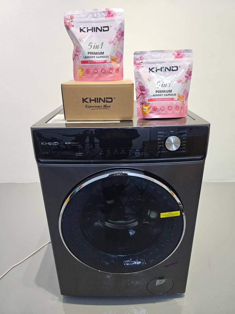 KHIND WASHER DRYER 2 IN 1 - 10/6KG, TV & Home Appliances, Washing Machines and Dryers on Carousell