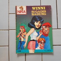 Komik Nina No 155 Winni Si Gadis Badung 1991 Halaman 1 ada tulisan dan Tanda tangan ada bekas ...