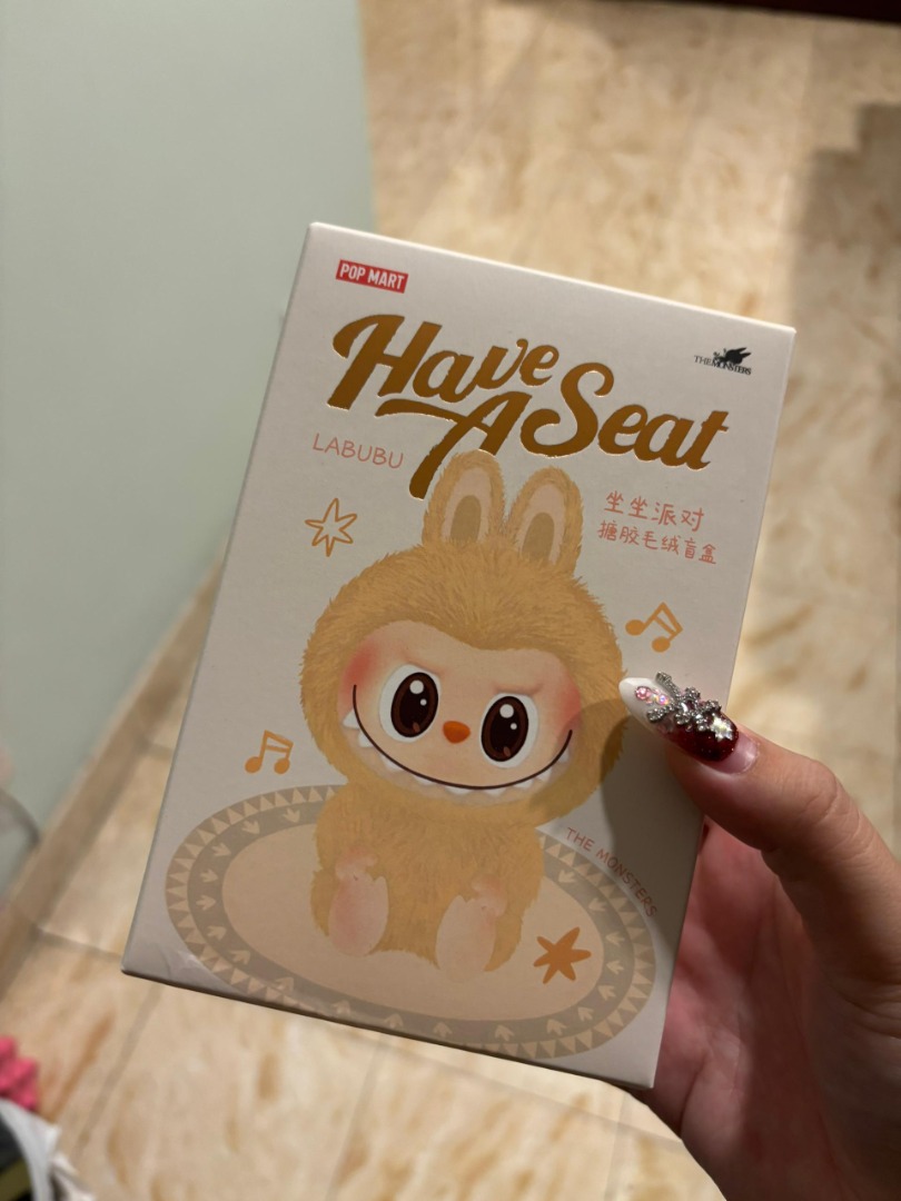 Labubu V2 Have A Seat Keychain Plush [DaDa - Pink] Popmart Malaysia ...