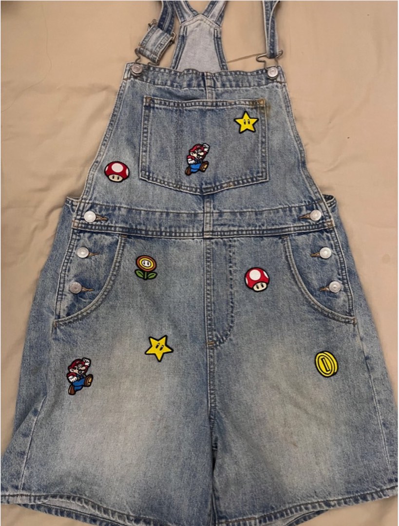 levi super mario denim jumpsuit, Women's Fashion, Dresses & Sets ...