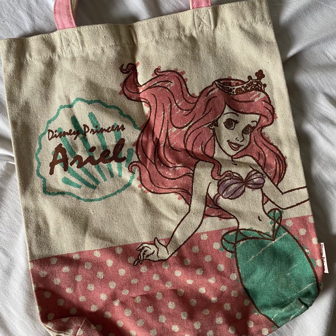 Little Mermaid Ariel Tote bag, Women's Fashion, Bags & Wallets, Tote ...