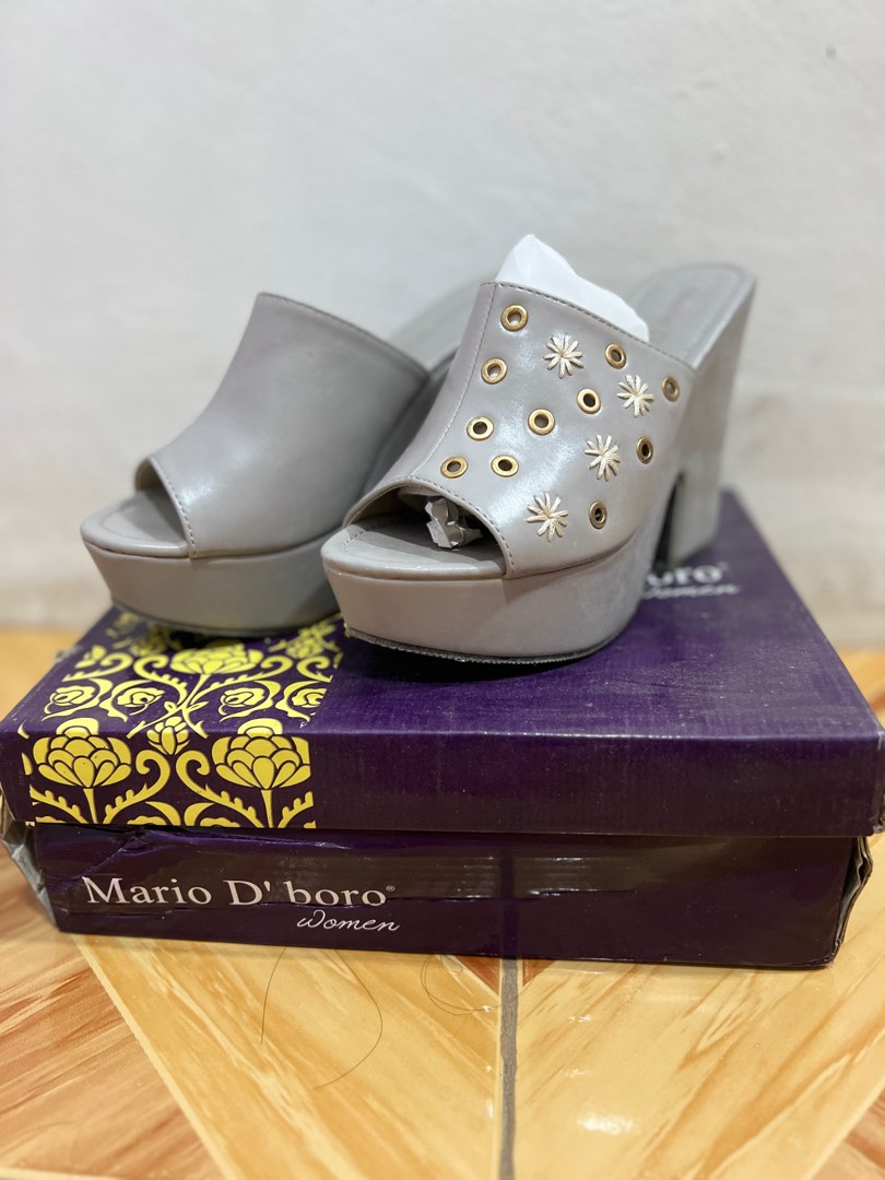 Mario D boro light gray high heels, Women's Fashion, Footwear, Heels on ...