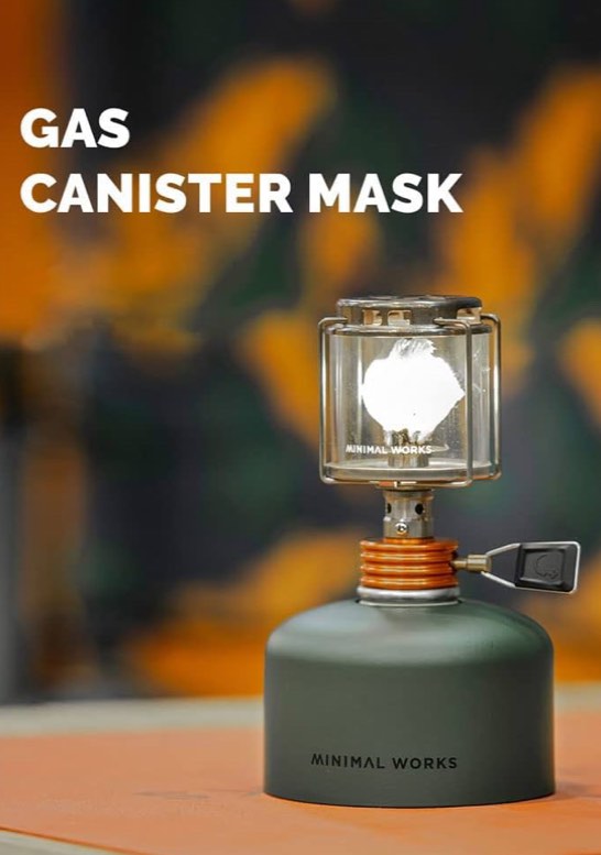 Minimal Works Gas Canister Mask + YSGMS ISO Gas Metal Lid Cap, Sports ...