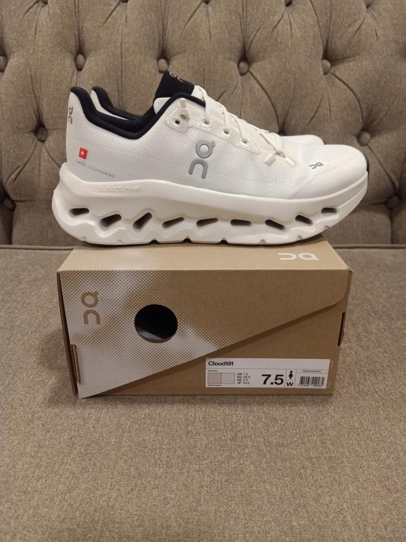 ON cloudtilt pearl ice 7.5 womens, Luxury, Sneakers & Footwear on Carousell