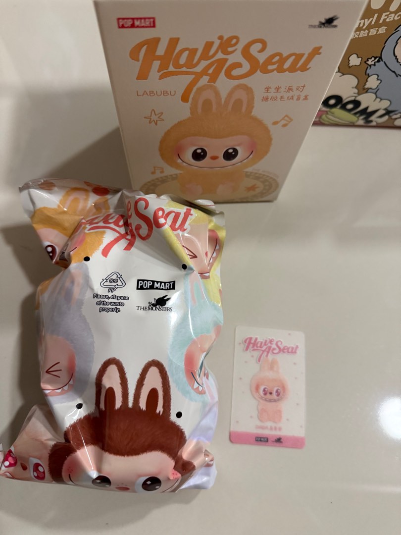 Popmart Labubu Dada have a seat ready stock keychain soft toy plushie ...