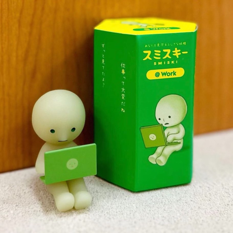 Ready Stock Authentic Smiski Work Series - Smiski Researching / Laptop ...