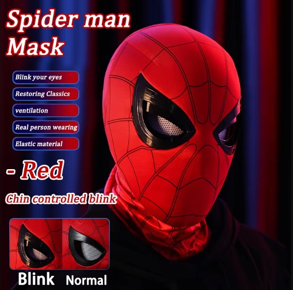 Spider Super Hero Full Mask Wearable Movie Prop Mask Great Gift for Man ...