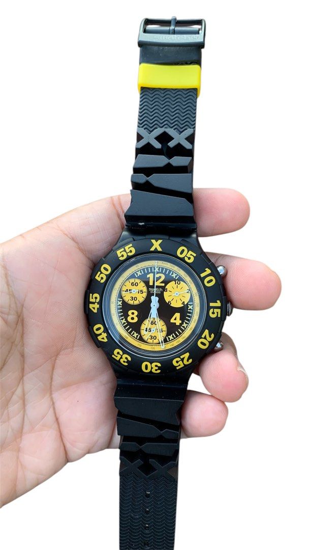 Swatch 1996 Vintage Watch Aquachrono "Truck Driver" SBB103 Scuba, Men's ...