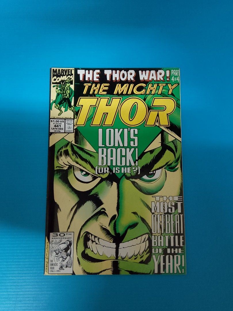 Thor #441 ( Ron Frenz - Cover Art ) Marvel Copper Age, Hobbies & Toys ...