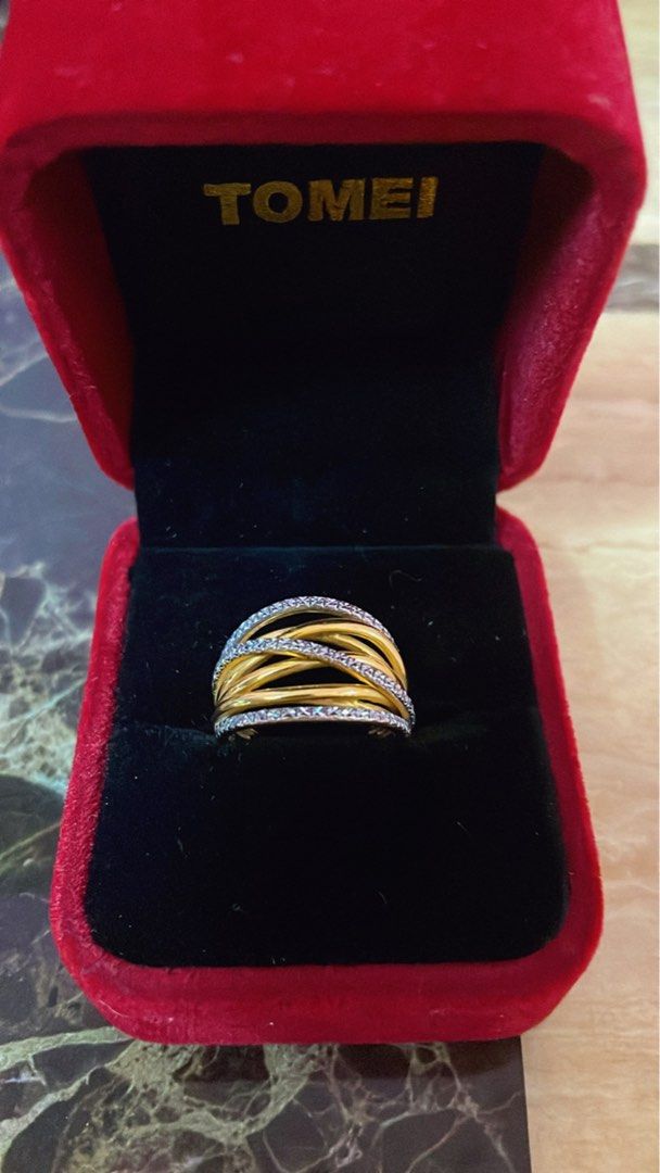 Tomei Diamond Cut Criss cross ring, Women's Fashion, Jewelry & Organisers, Rings on Carousell
