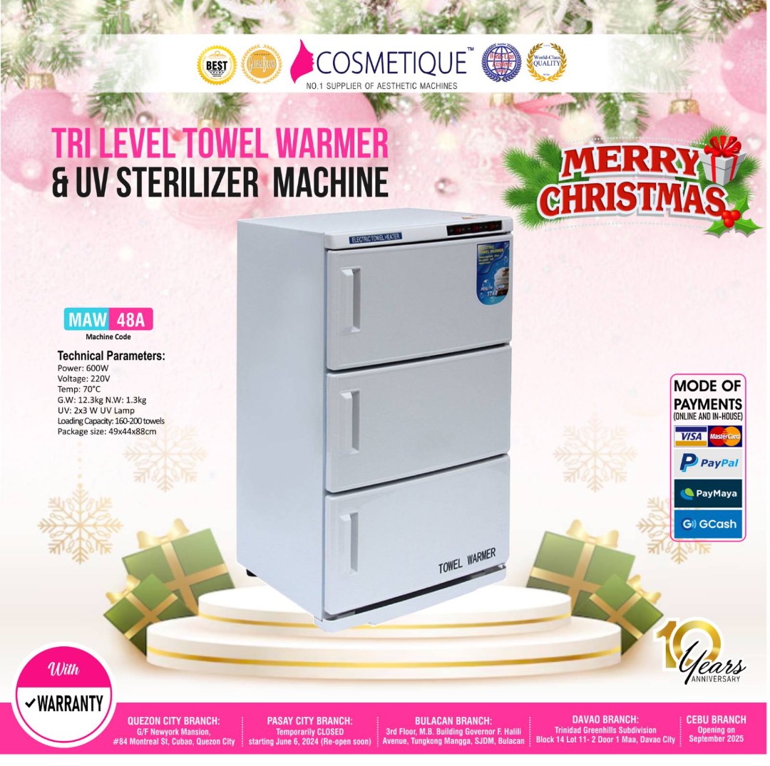 TRI LEVEL TOWEL WARMER ANDUV STERILIZER MACHINE[MAW 48A], Beauty ...