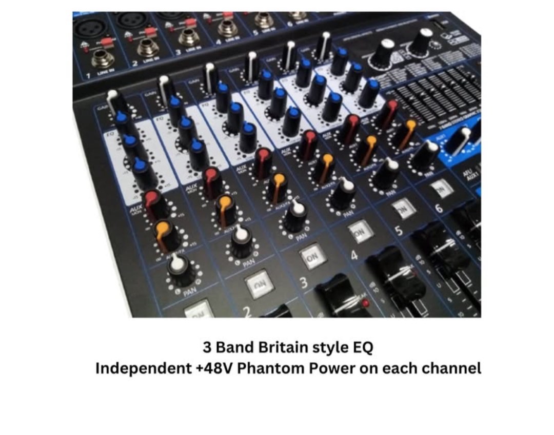 Trident CA7 Powered Amplifier Trident Mixer 6 Channels PV6BT, TV & Home ...