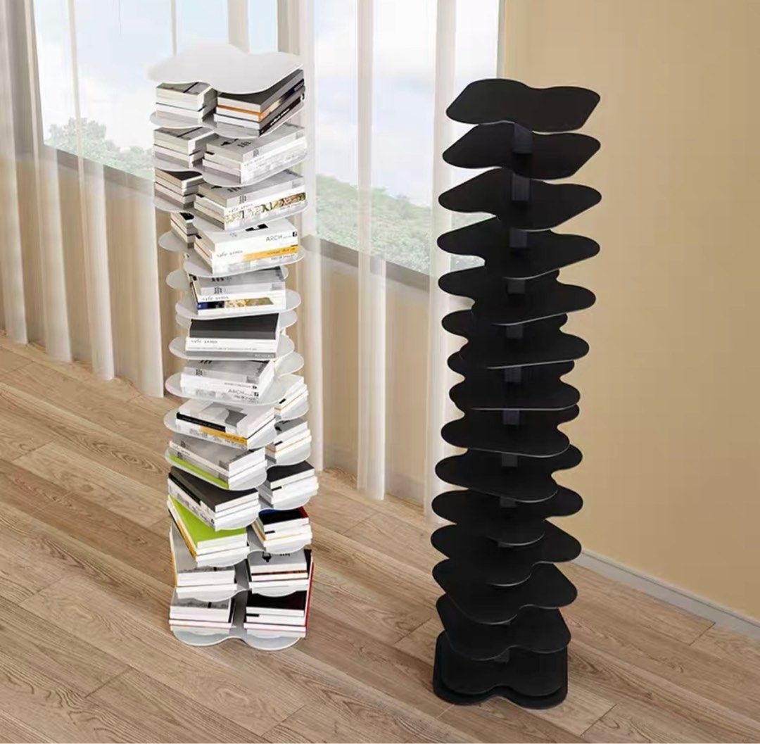 VICREN Tall Abstract Bookshelf, Furniture & Home Living, Furniture ...
