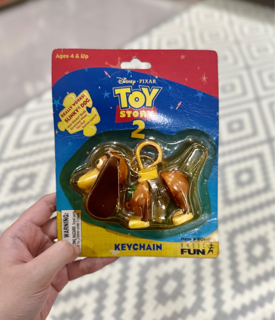 Vintage Disney Pixar 1999 Toy Story 2 Slinky Dog Keychain, Toys ...