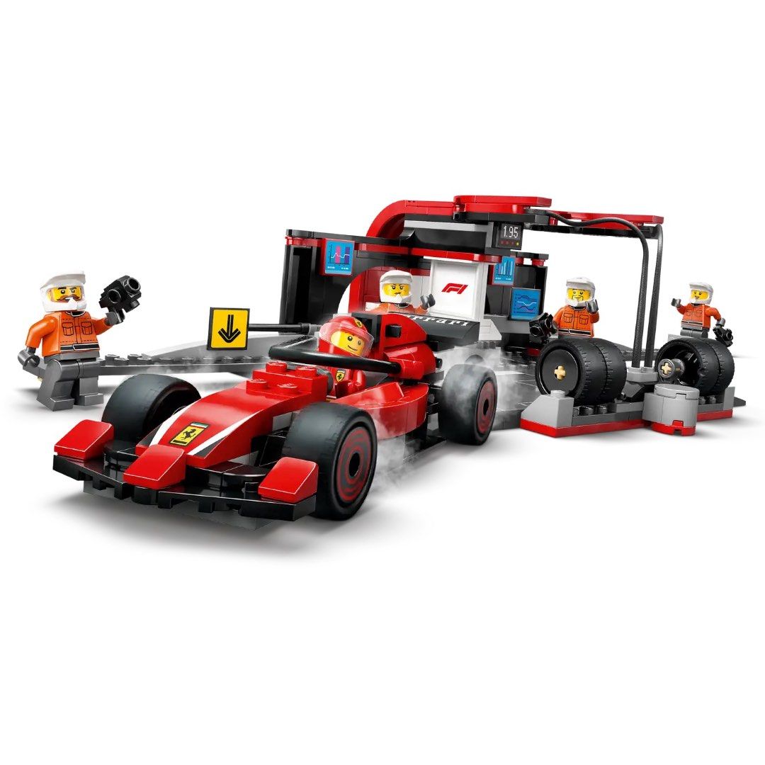 【🆕1月新貨】LEGO City 60443：F1® Pit Stop & Pit Crew with Ferrari Car, 興趣及遊戲 ...