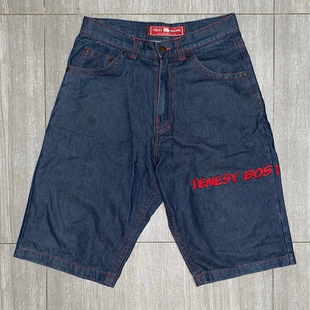2000s Y2k Tenesy Boston Tenesy Original Baggy Embroidered Jorts, Men's ...