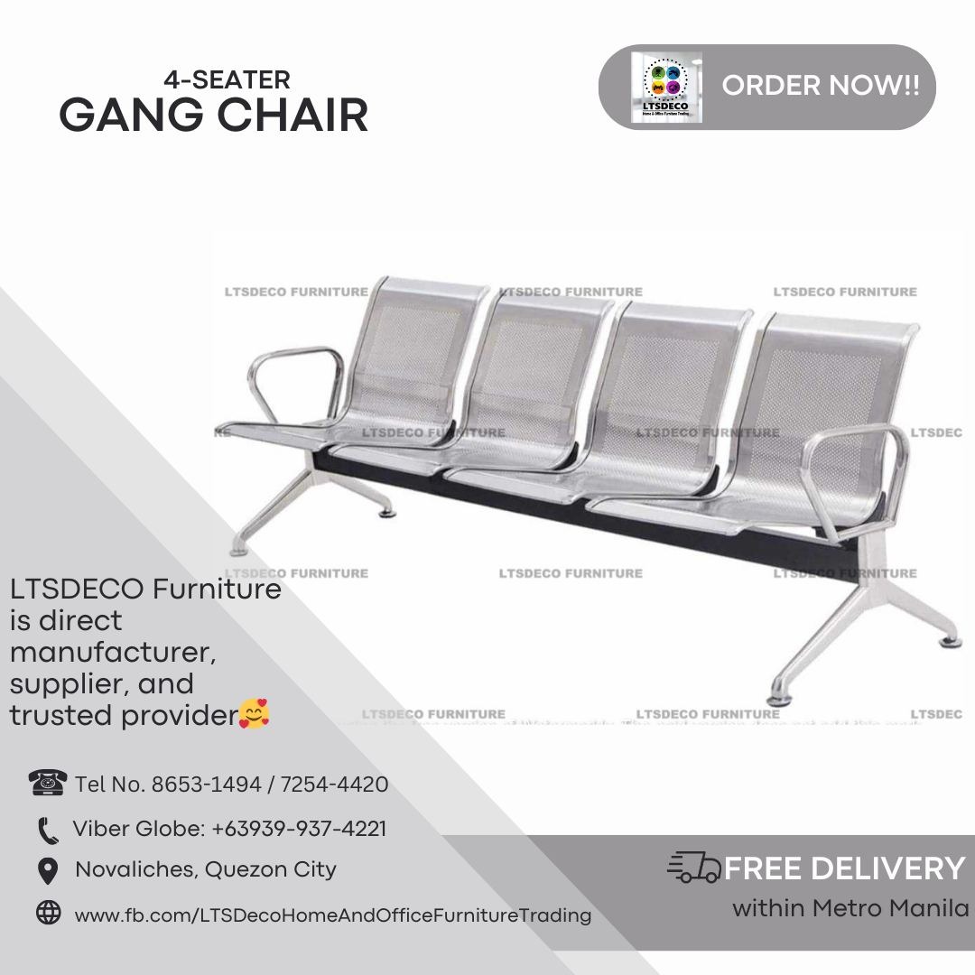 4Seaters Gang Chair \ Office Partition \ Office Furniture Supply ...
