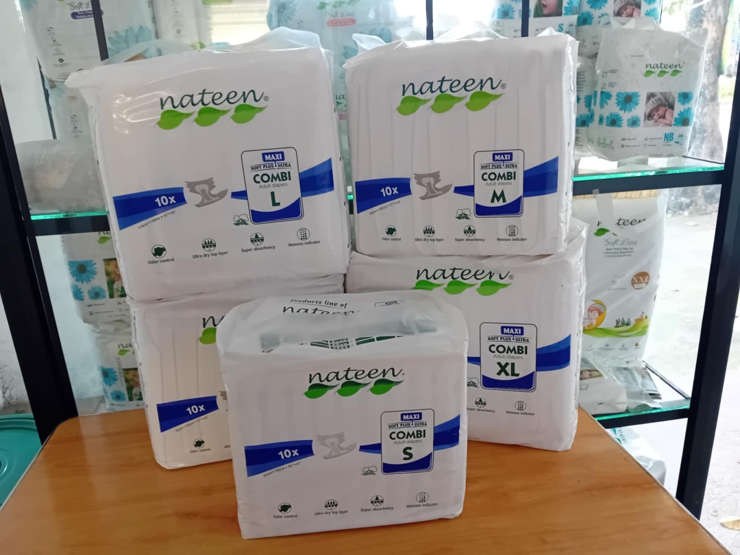 Adult Diapers Nateen Combi Maxi overnight S/ML/Xl, Health & Nutrition ...