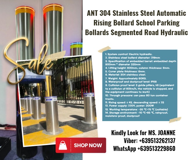 ANT 304 Stainless Steel Automatic Rising Bollard School Parking ...