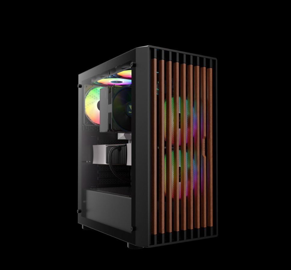 AURA GC4 Real Walnut Mesh RGB Mid Tower Case, Computers & Tech ...