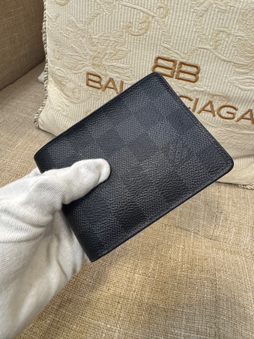 Authentic Louis Vuitton Mens Bifold wallet Damier Graphite, Luxury ...