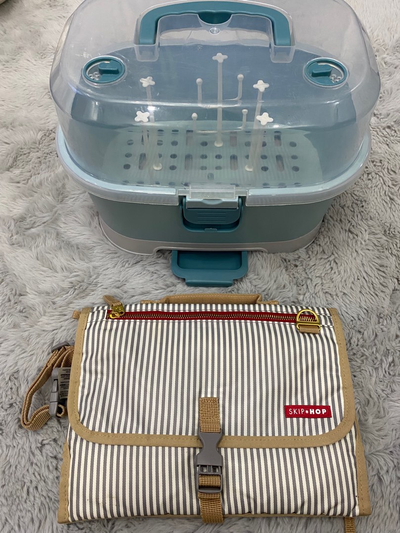 Baby Bath Net + Bottle Storage/Drainer + Foldable Changing Diaper ...