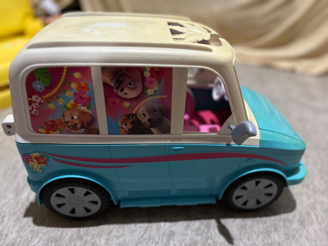 Barbie Ultimate Puppy Mobile Toy Van SUV Pet Camper with barbie and ...