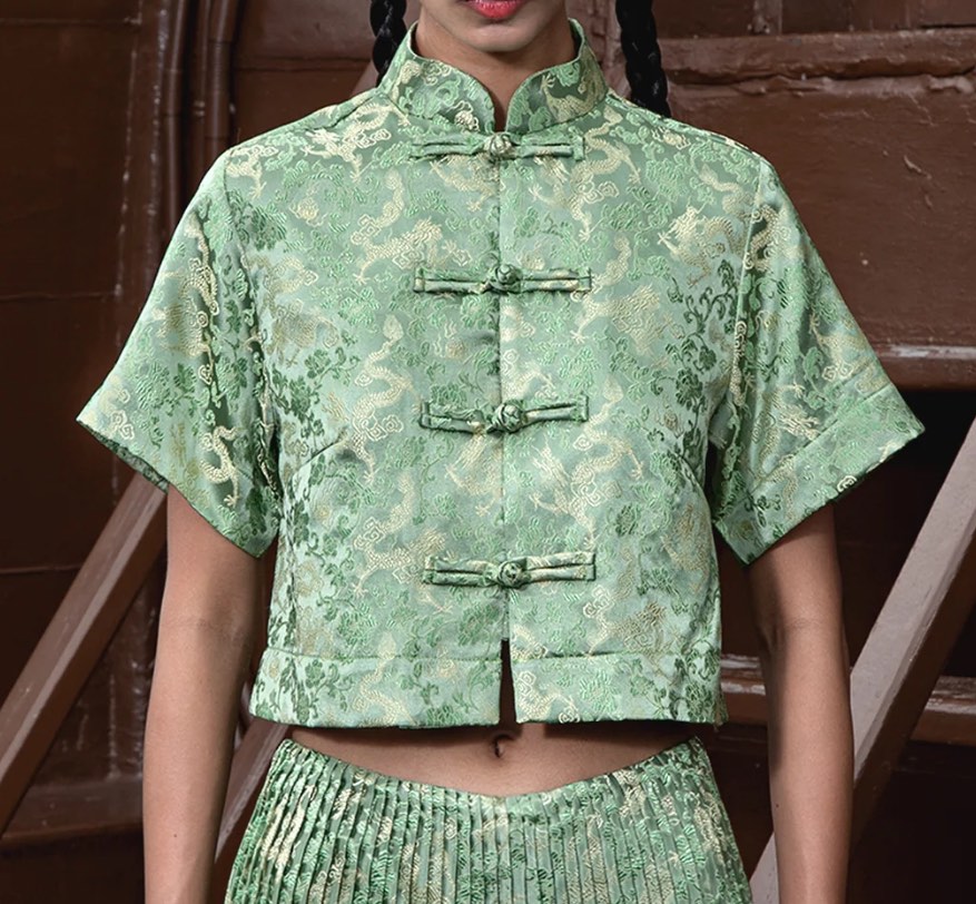 BEHATI CNY Top Sage Green, Women's Fashion, Tops, Blouses on Carousell