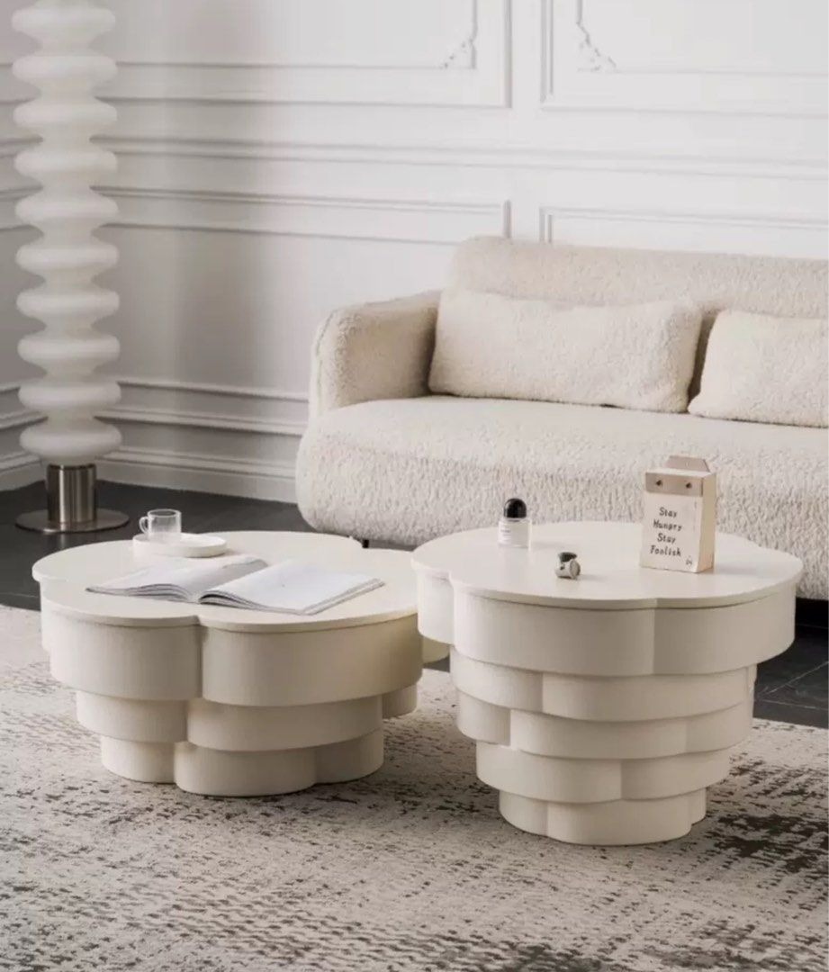 BRELIA Modern Round Coffee Side Table, Furniture & Home Living ...