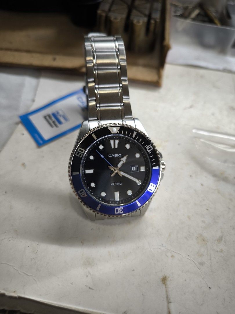 Casio blue black watch, Men's Fashion, Watches & Accessories, Watches ...
