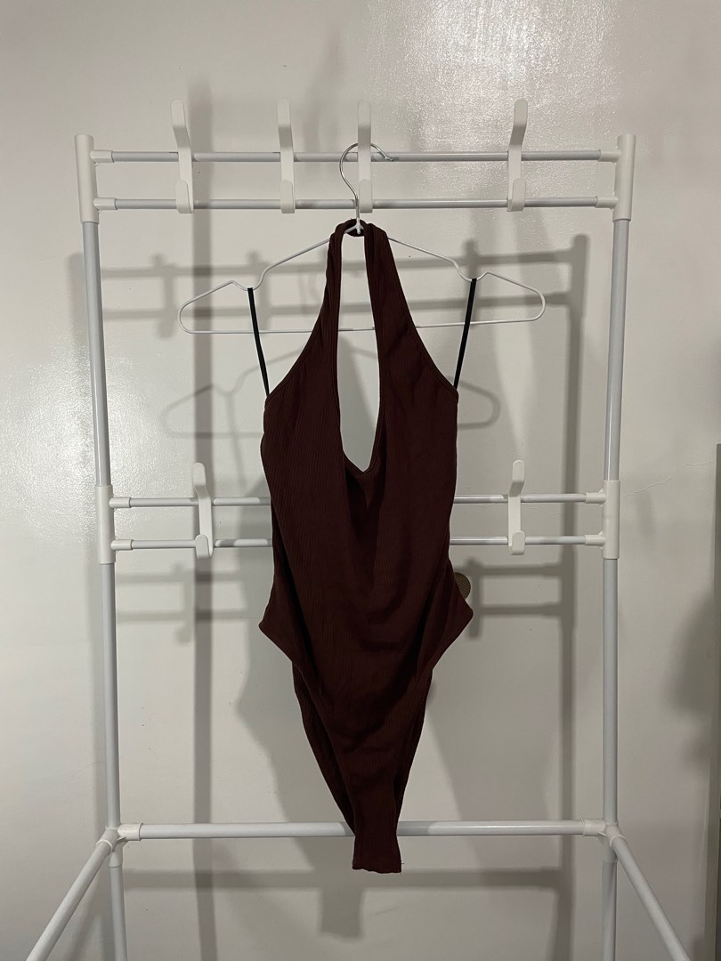Chocolate Brown One-piece, Women's Fashion, Swimwear, Bikinis ...