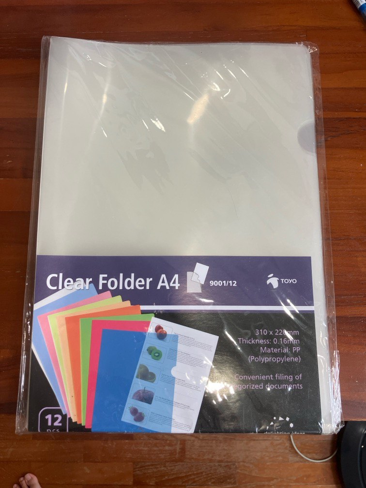 Clear folder A4, Hobbies & Toys, Stationery & Craft, Other Stationery ...