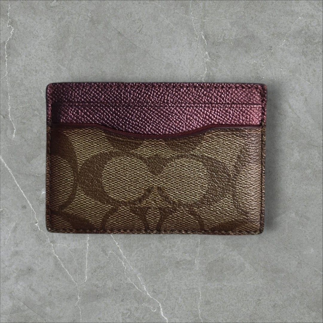 Coach - Slim ID Card Case In Signature Canvas, Luxury, Bags & Wallets ...