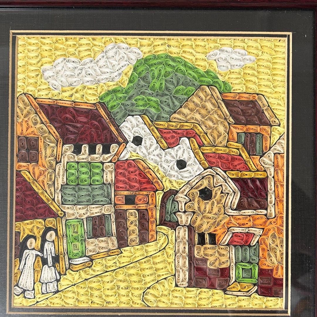 Coiled Paper Artwork with Frame, Furniture & Home Living, Home Decor ...