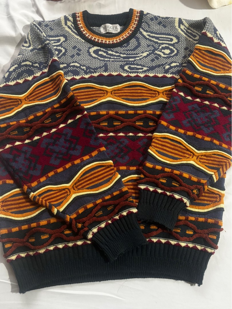 Colorful Coogi Inspired Knitted Sweater, Women's Fashion, Coats ...