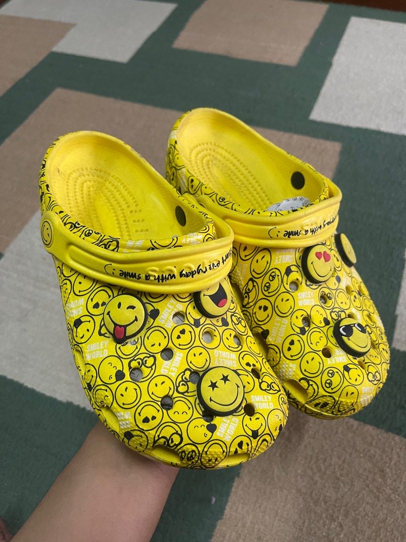 Crocs Smiley Kids, Babies & Kids, Babies & Kids Fashion on Carousell