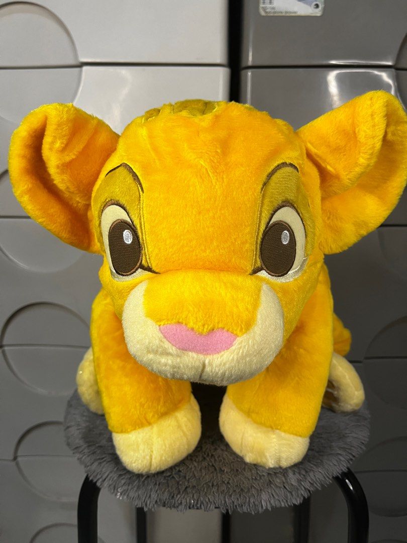 Disney Classic The Lion King: Baby x Young Simba Yellow Jumbo Plush ...