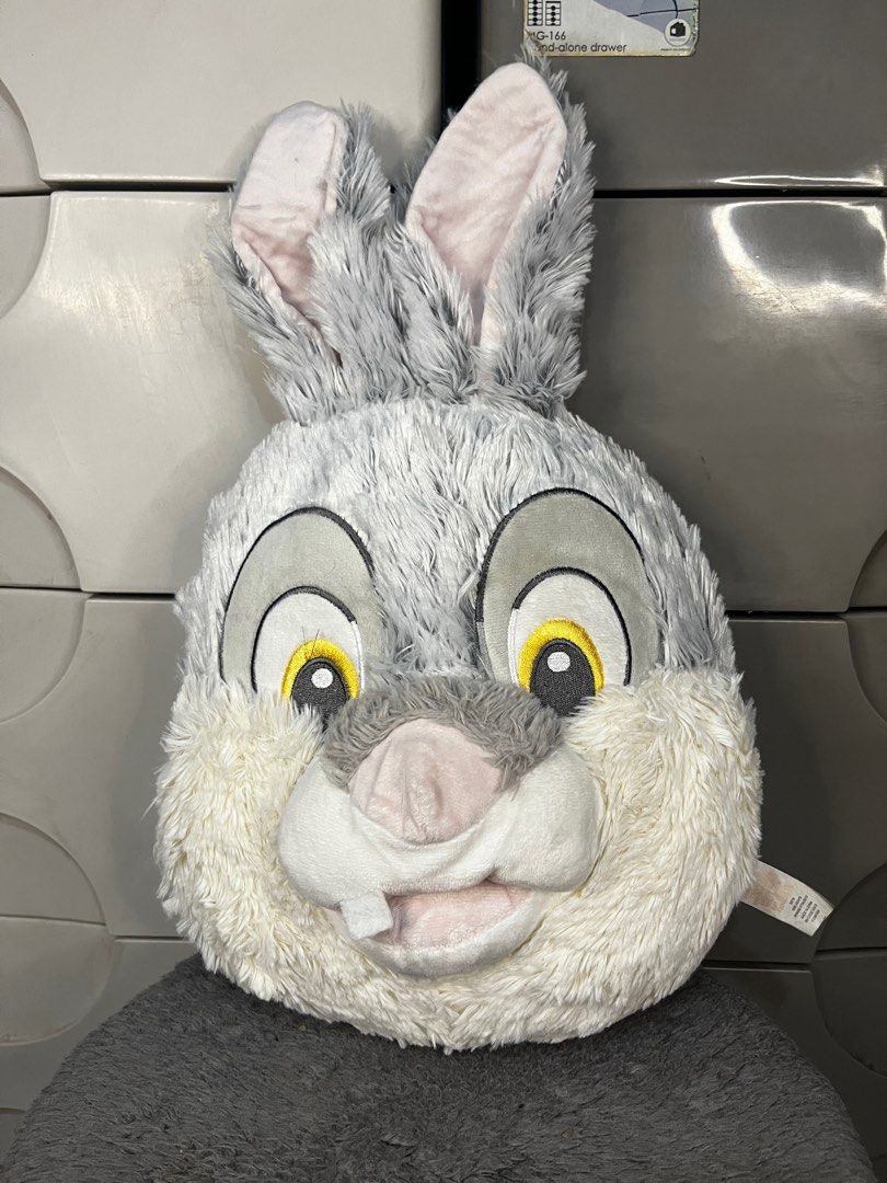 Disney Classic Thumper Rabbit x Bunny Face Head Shaped Pillow x Plush ...