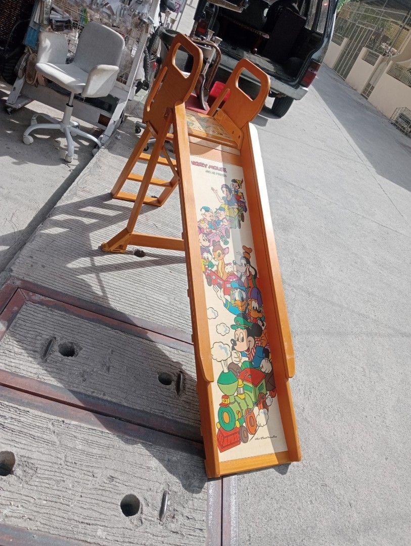 Disney wooden foldable slide japan surplus, Babies & Kids, Infant ...