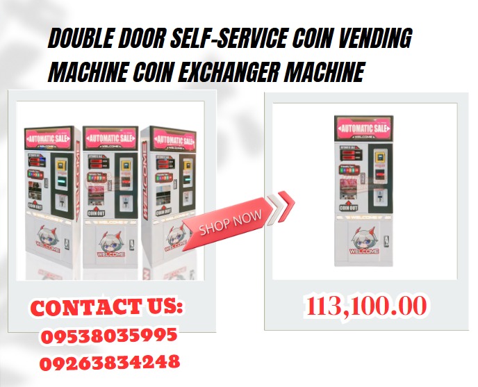 Double door self-service coin vending machine Coin exchanger machine ...