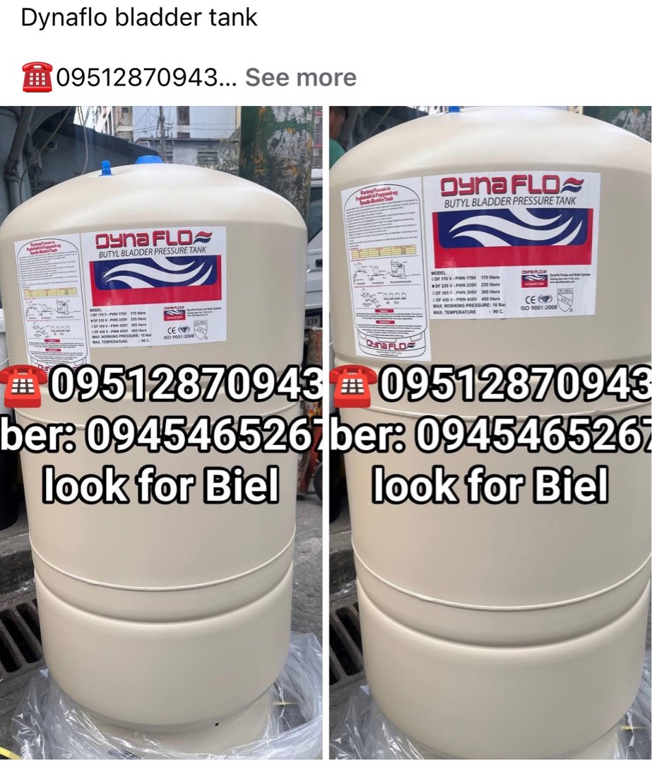 Dynaflo Bladder Tank, Commercial & Industrial, Construction Tools ...