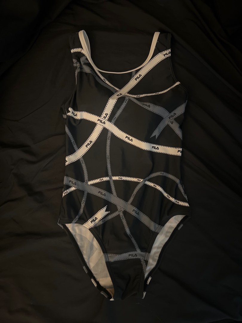 FILA ONE PIECE SUIT BLACK, Women's Fashion, Swimwear, Bikinis ...